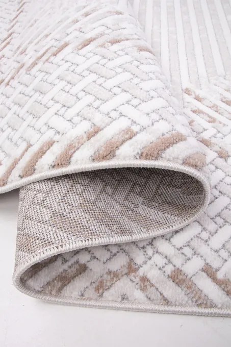 Koberec BUTIK 347 krémový / hnědý