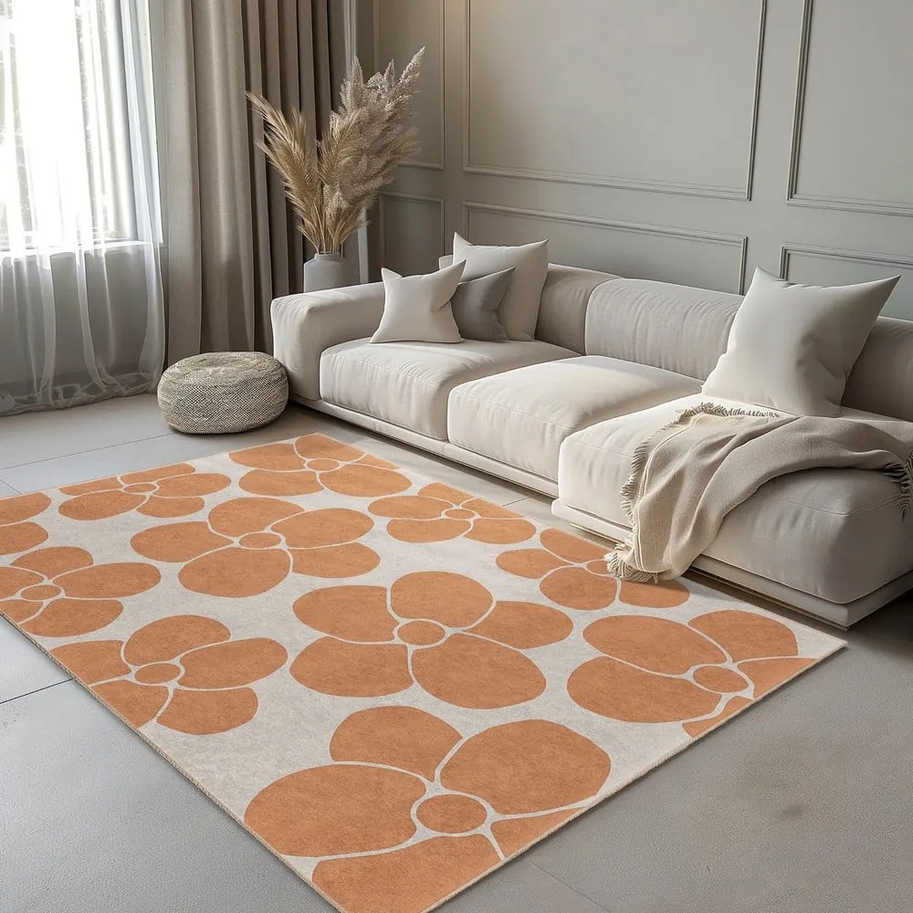 Oranžový pratelný koberec 160x230 cm Orange Meadow – Mila Home