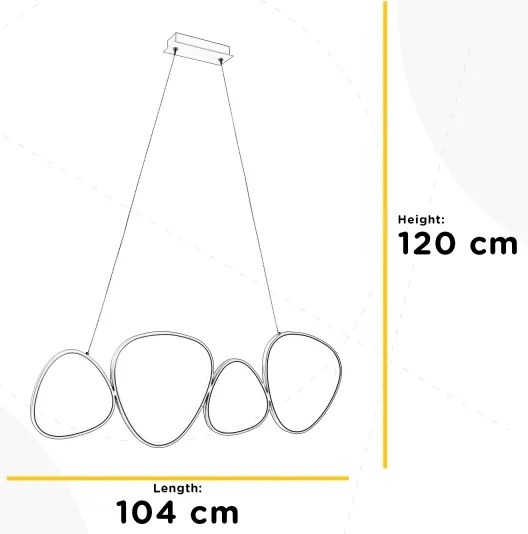 ONLI - LED Lustr na lanku ROMEO LED/48W/230V 4000K bílá