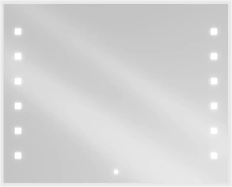 Mexen Ner, LED koupelnové zrcadlo s podsvícením 100x80 cm, 6000K, ochrana proti zamlžování, 9809-100-080-611-00