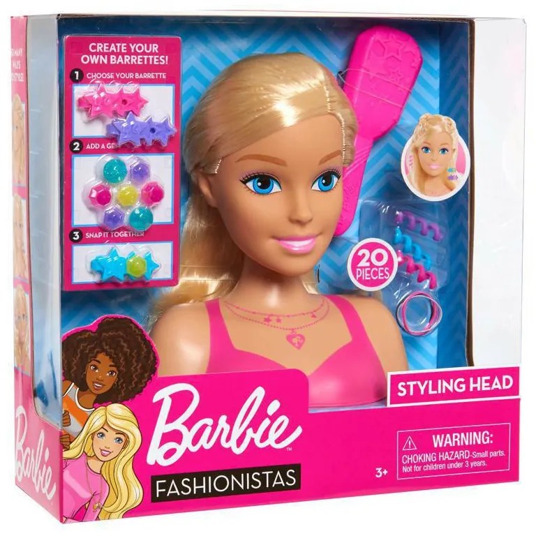 Just Play Barbie česací hlava - blonďatá