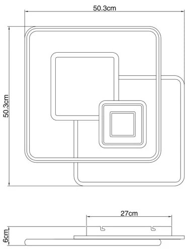 Globo 48441-50 - LED Stmívatelné stropní svítidlo RODERICK LED/50W/230V + DO