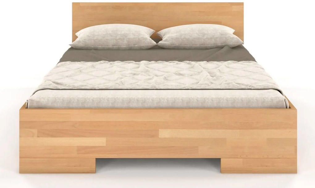 Buková postel Spektrum - zvýšená   , Buk přírodní, 200x200 cm