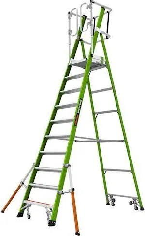 Little Giant - Pojízdný plošinový žebřík s klecí Safety Cage 2.0 model: 10, počet schodů: 10/284 cm
