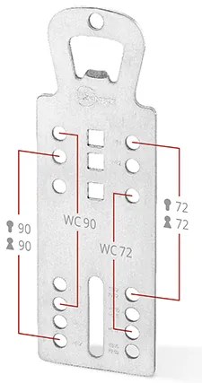 AC-T SERVIS Montážní šablona pro rozetové dveřní kliky