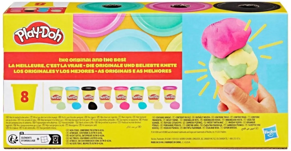 HASBRO PLAY-DOH Barevná modelína kreativní set 8 kelímků 680g 14g0513