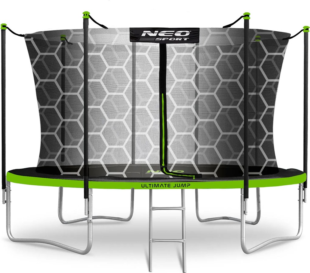 Žebřík na trampolínu 312-435 cm 10-14 stop 2-stupňový Neo-Sport