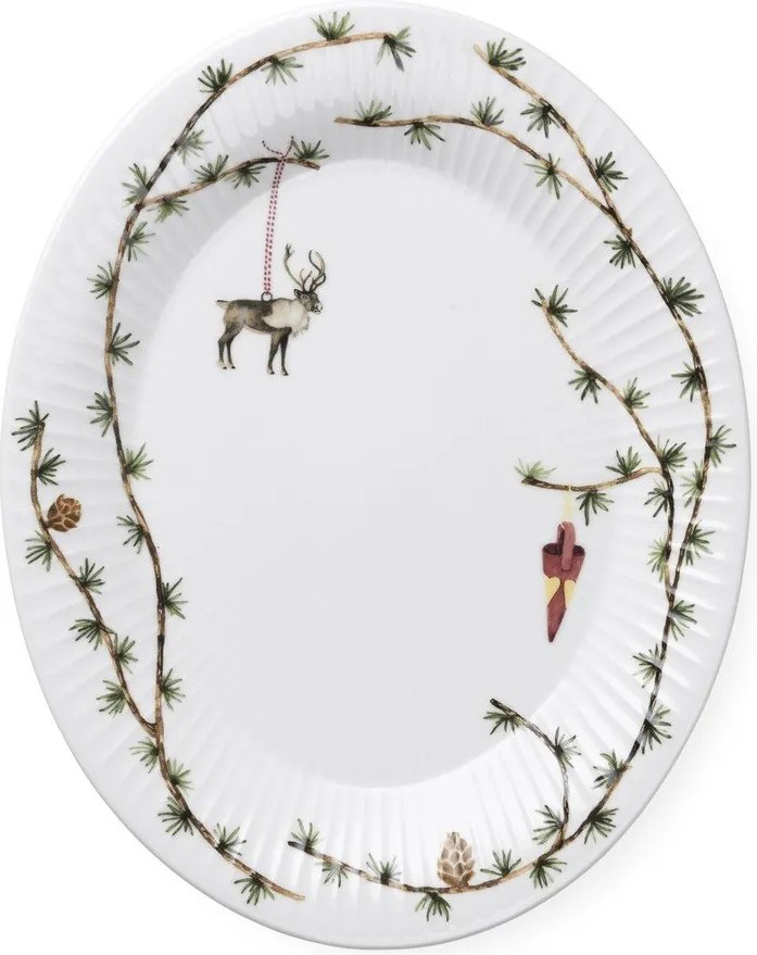 Porcelánový tác s vánočním motivem 27x34 cm Hammershøi Christmas – Kähler Design