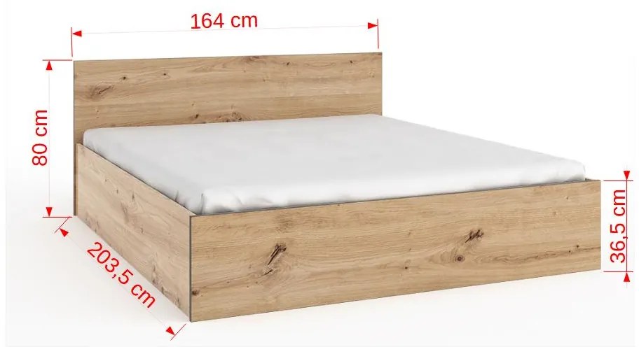 Manželská postel s rámem matrace POLA 13
