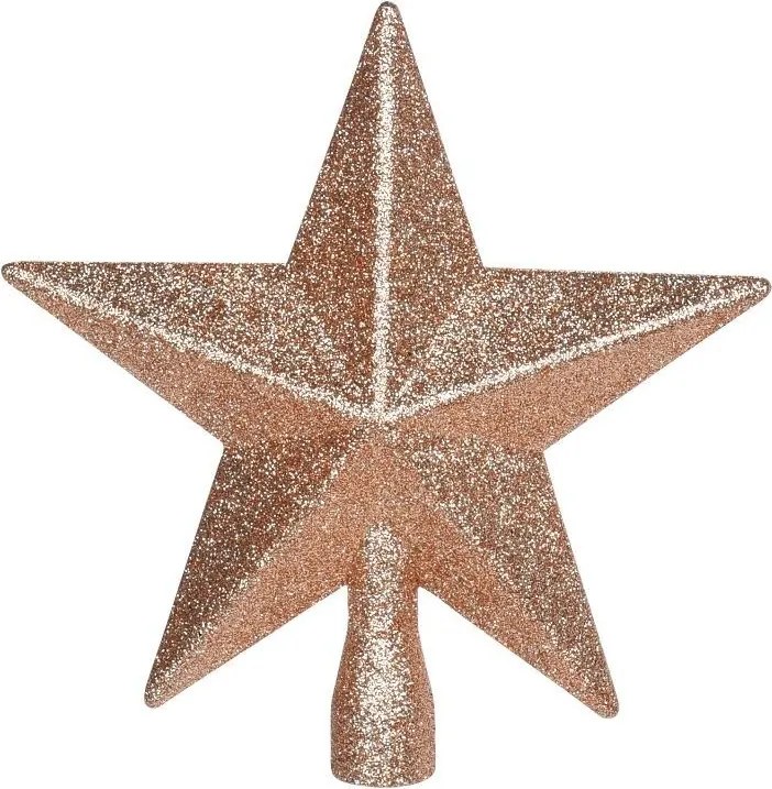 Třpytivá špice Měděnozlatá hvězda 20 cm