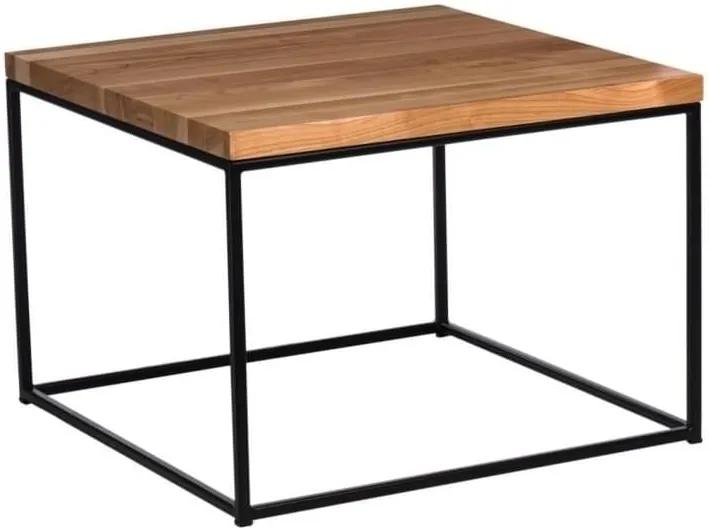 Konferenční stolek Crate 60x60, 15 mm černý kov/třešeň