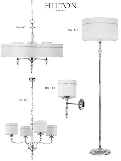 Jupiter 1426- Lustr na řetězu HILTON 6xE27/60W/230V