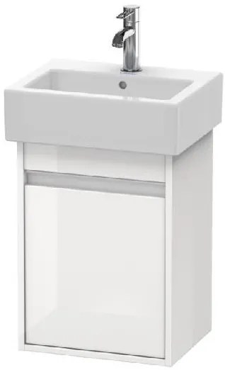 Duravit Ketho - Umyvadlová skříňka 550x400x320 mm, 1 dvířka, panty vlevo, lesklá bílá KT6630L2222