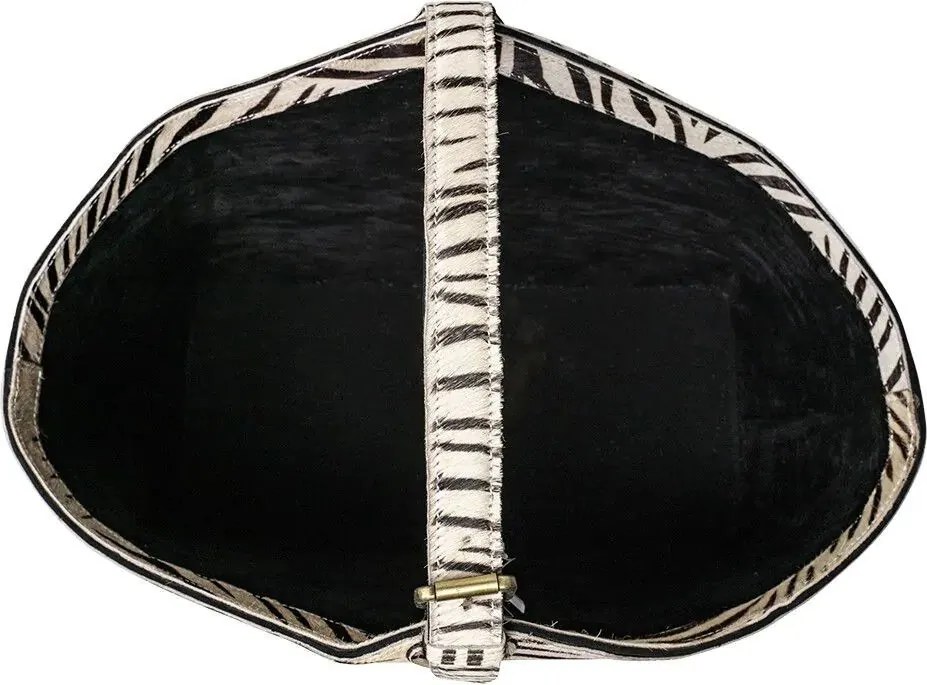 Kožený koš se vzorem Zebra (bos taurus taurus) - 25*28*50cm