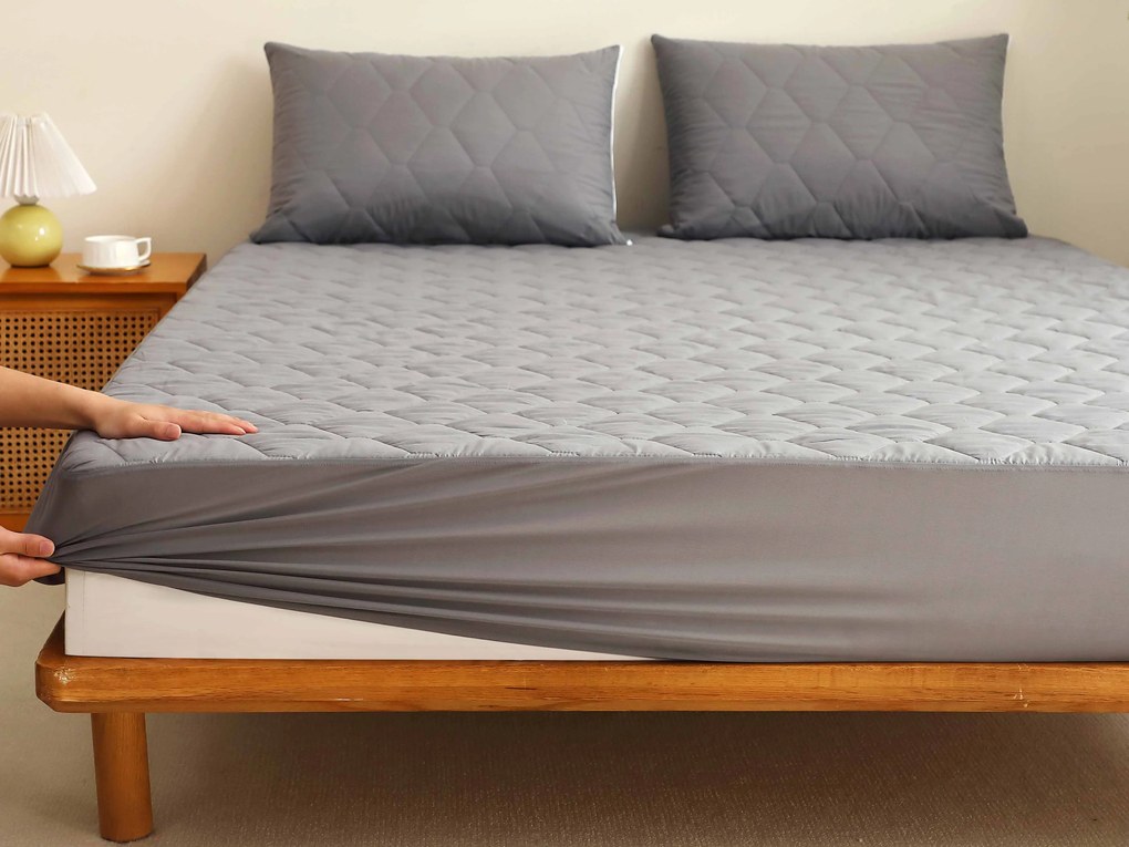 XPOSE® Prošívaný chránič matrace Exclusive - šedý 90x200 cm