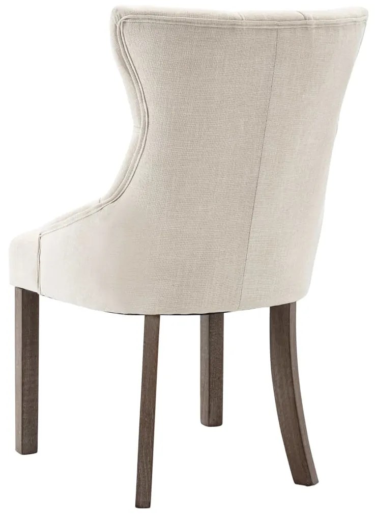 Jídelní židle 4 ks béžové textil - Default Title
