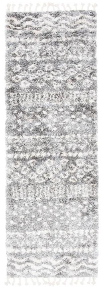 Kusový koberec shaggy Alsea tmavě šedý 2 atyp 80x200cm