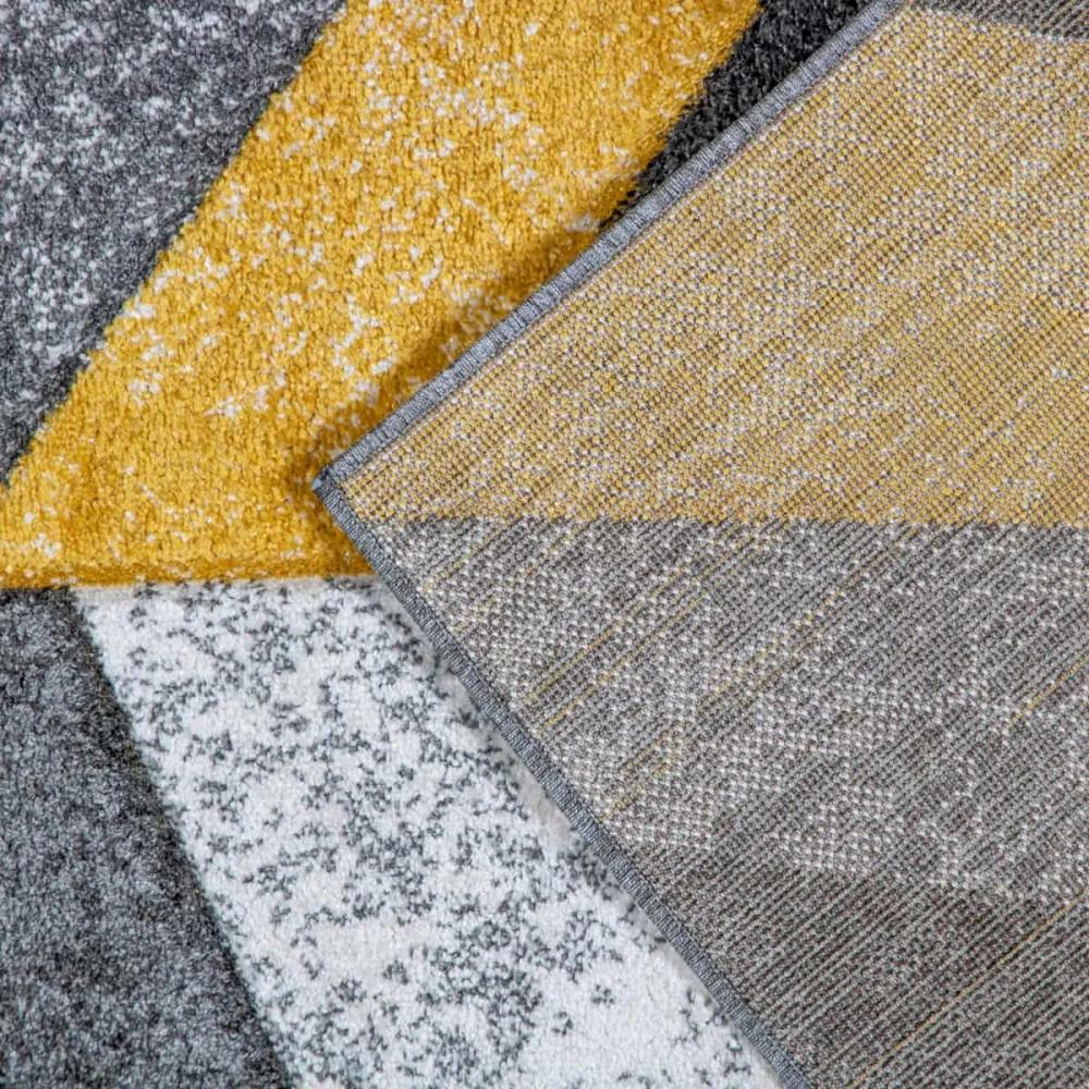 J-Line Kusový koberec Wilmer 6817A šedo-žlutý BARVA: Žlutá, ROZMĚR: 120x170  cm