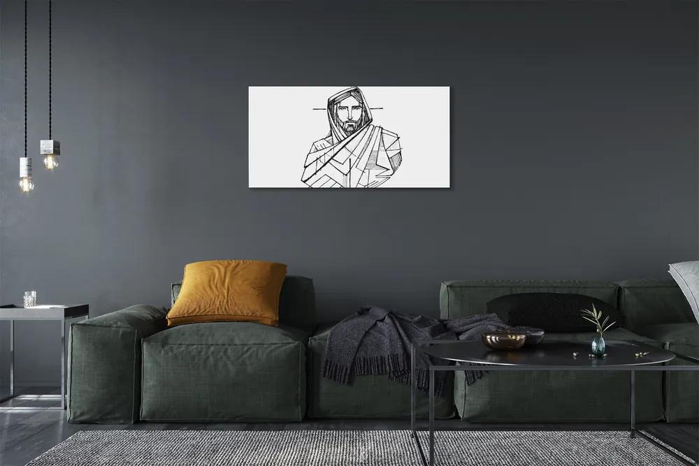 Obrazy na plátně Ježíš výkres 140x70 cm