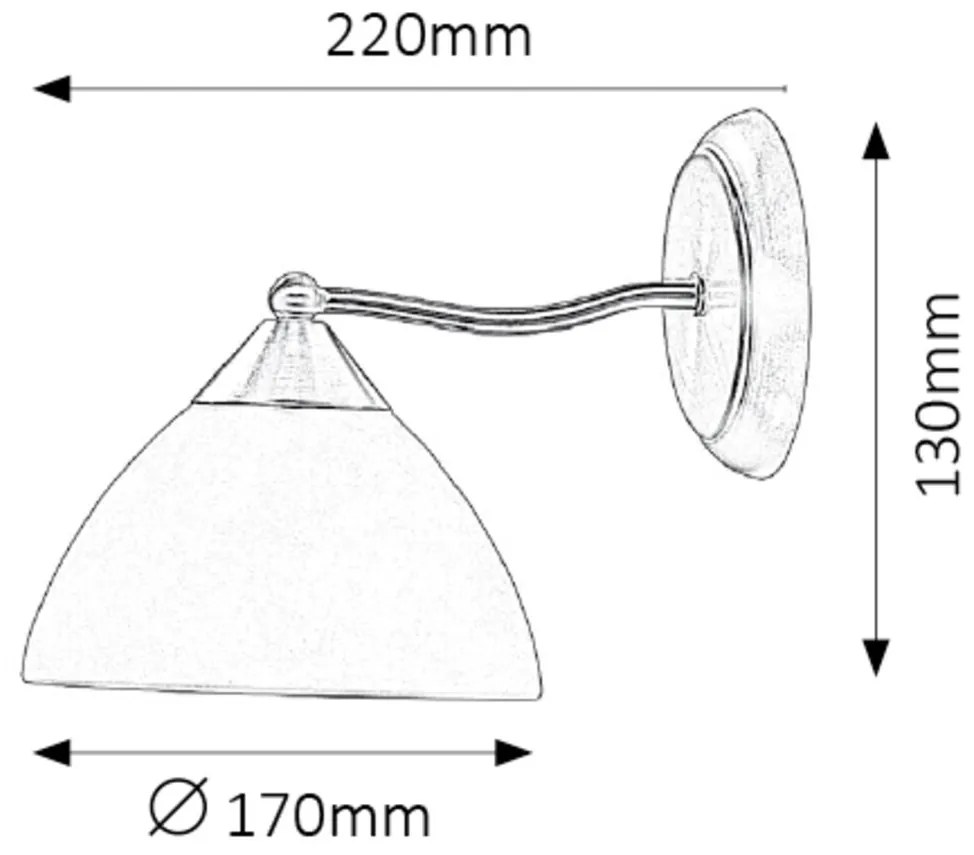 Rabalux REGINA nástěnné svítidlo max. 1x40W | E14 | IP20 - bronzová