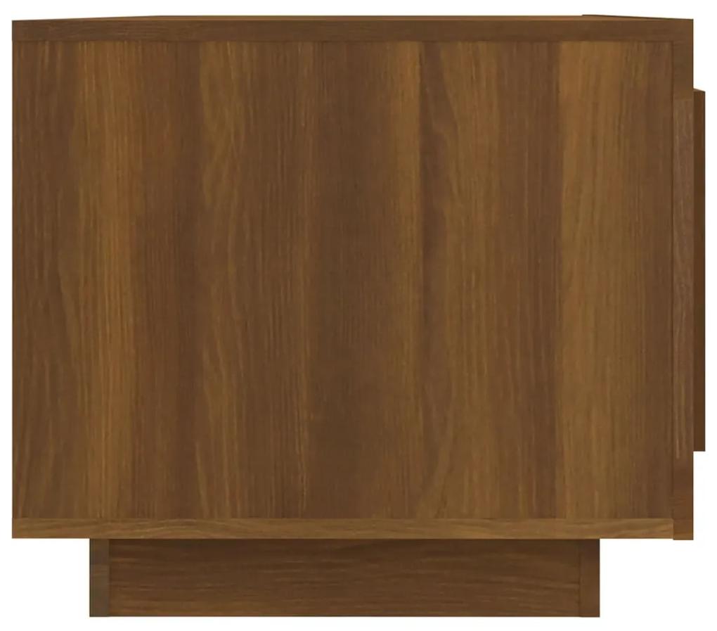 Konferenční stolek hnědý dub 102 x 50 x 45 cm kompozitní dřevo - Default Title