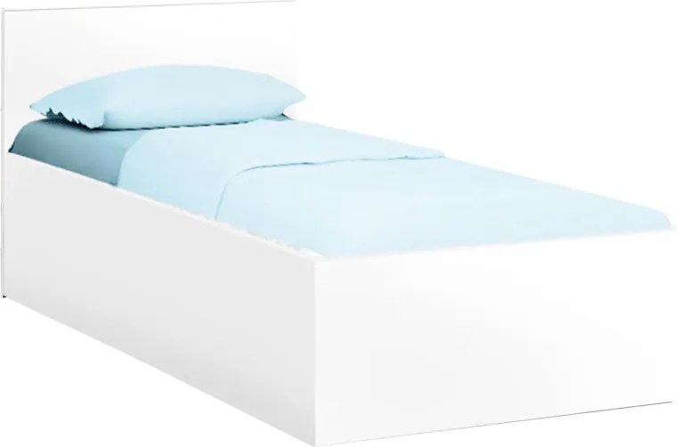 Postel SOFIA 90 x 200 cm, bílá Matrace: Bez matrace, Rošt: S lamelovým roštem