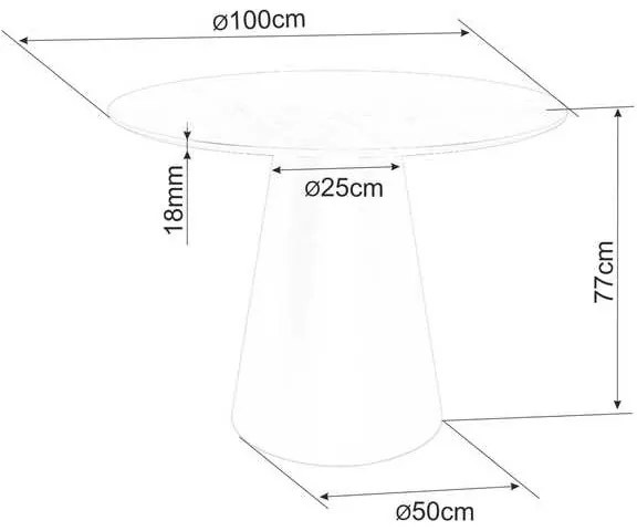 Jídelní stůl Angel S, dub / krémová
