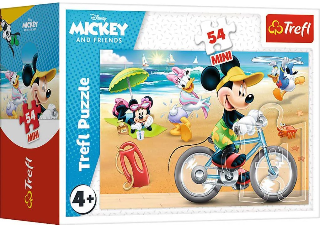 TREFL PUZZLE Mickey Mouse Den s přáteli mini 20x13cm 54 dílků 4 druhy tr54190