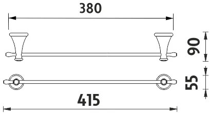 Nimco Držák na ručníky, 42 cm LADA - LA 19035-65