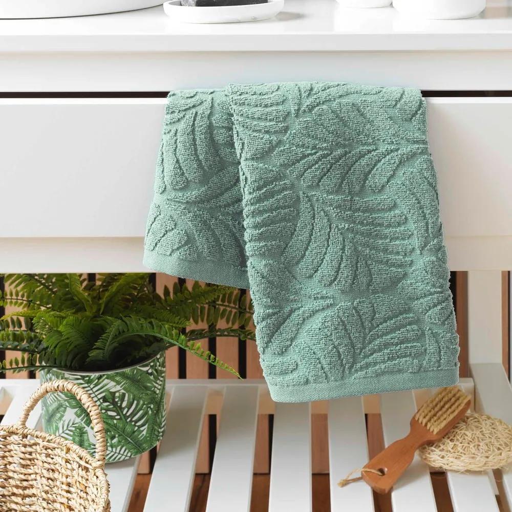 Světle zelený froté bavlněný ručník 50x90 cm Madeira – douceur d'intérieur