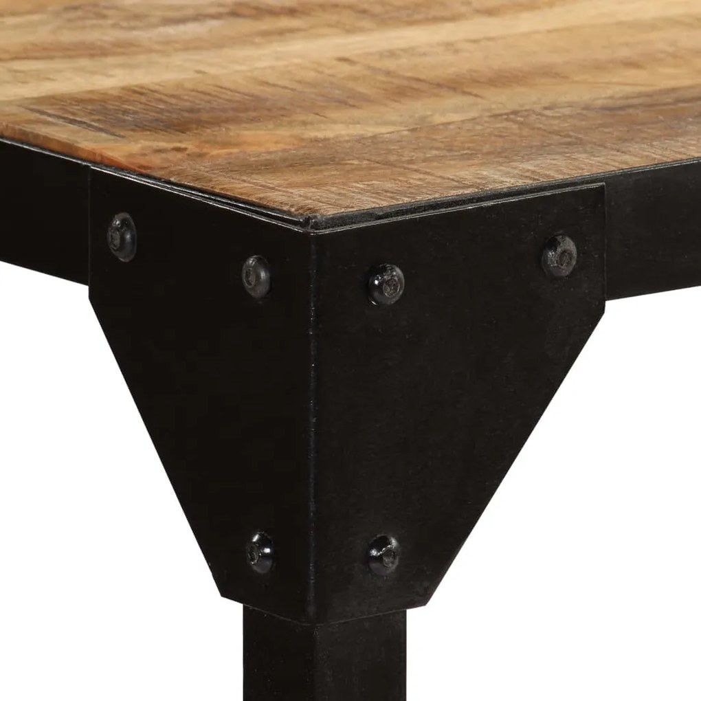 Jídelní stůl 120 cm masivní hrubé mangovníkové dřevo a ocel,  246630