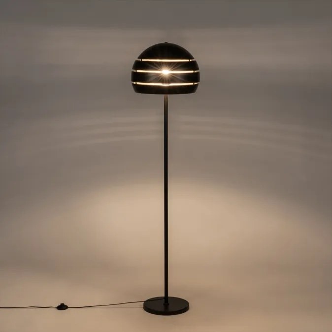 Stojací retro lampa Cantonn Nero and Gold