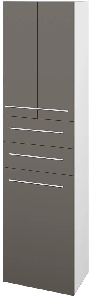 Dřevojas Skříň vysoká s košem DOS SVD3Z2K 50 Varianta: N03 Graphite / Úchytka T04 / N03 Graphite