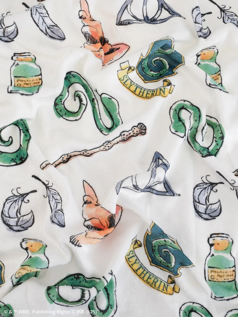 MK Lůžkoviny Francouzské mikroplyšové povlečení Harry Potter - Zmijozel 220 × 200 cm, 2ks 70 x 90 cm