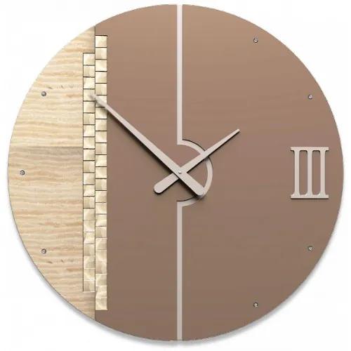 Designové hodiny 10-213 CalleaDesign Tristan Swarovski 60cm (více variant dýhy) Dýha tmavý dub - 83