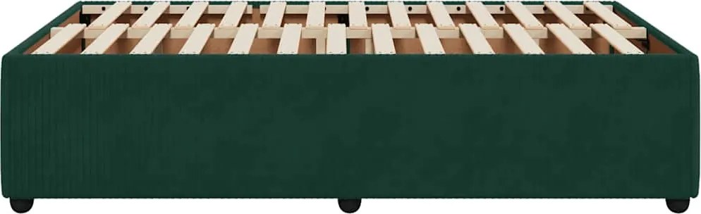Rám postele bez matrace tmavě zelená 120 x 200 cm samet 3285003