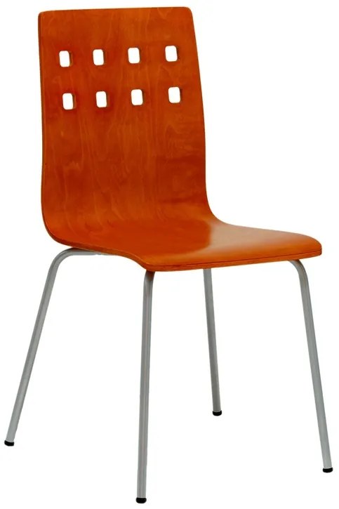 Jídelní židle NELA třešeň/hliník