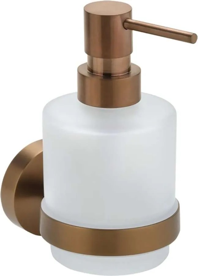 Sapho X-Round - Dávkovač tekutého mýdla Copper, mléčné sklo, matná měď XR103PG