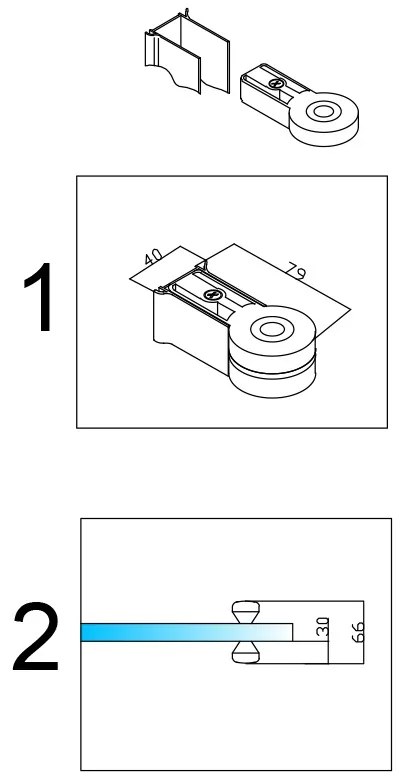 BPS-koupelny Čtvercový sprchový kout HYD-SK05A 80x80 černá/transparent - bez vaničky