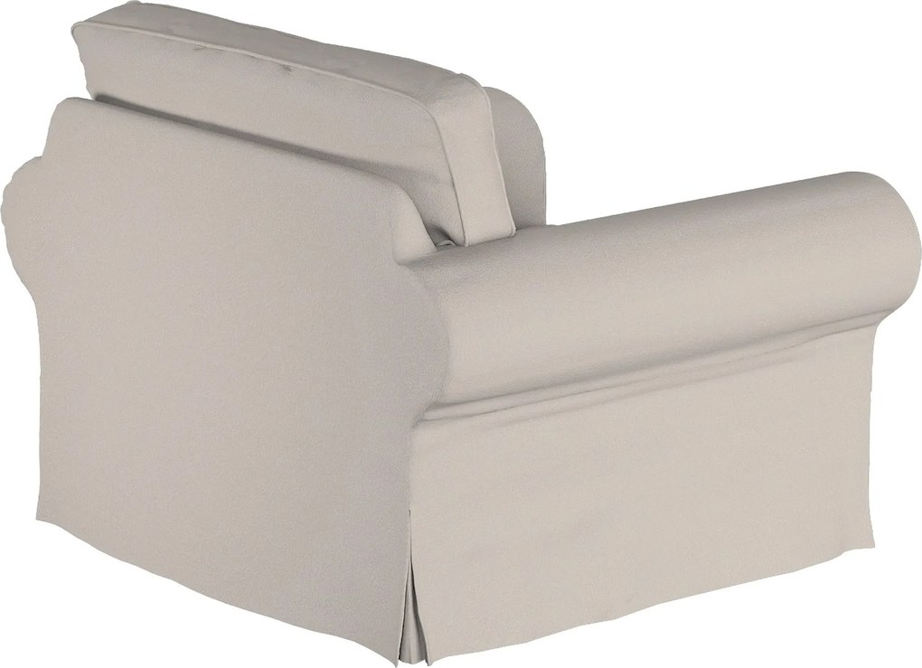 Potah na křeslo IKEA Ektorp barva béžová látka pletený vzor