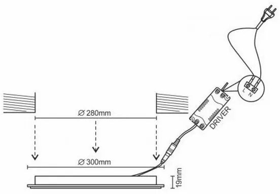 LED Podhledové svítidlo LED/24W/230V