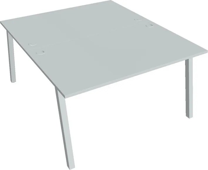 Kancelářský pracovní stůl Hobis USDA 1400, bílá RAL 9016, deskaakát