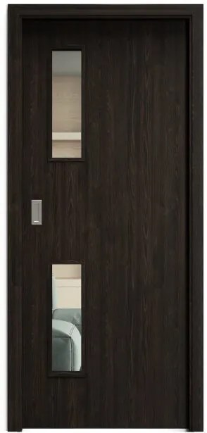 SAPELI ELEGANT KOMFORT M32 - CPL LAMINÁT - POSUVNÉ DVEŘE VČ. ZÁRUBNĚ - Wenge Průchozí šířka (cm): 110, Průchozí výška (cm): 197, Typ skla: Čiré sklo