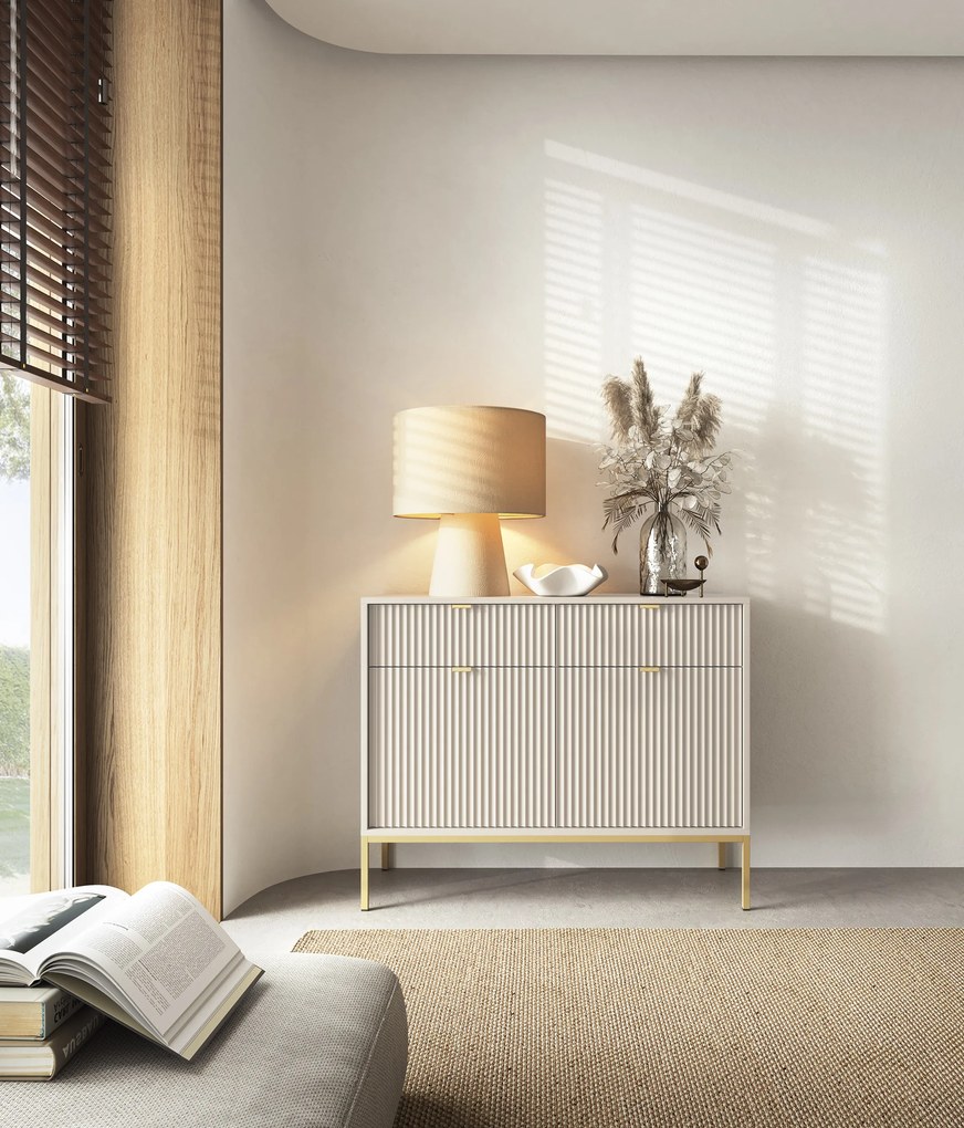 PCo Komoda NEMO KSZ104, 104 cm Kašmír Dekor nohou: Černé