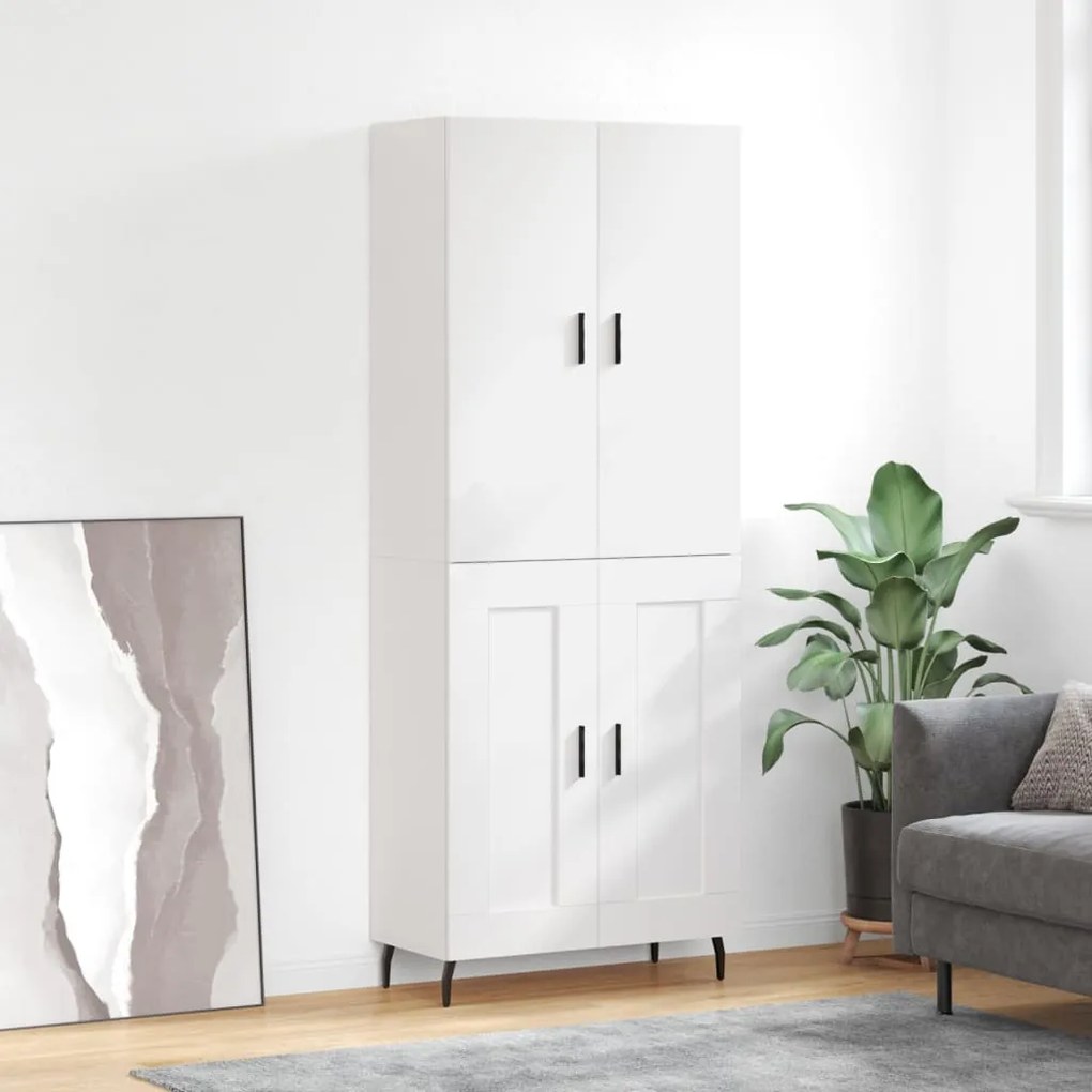 Skříň highboard bílá 69,5 x 34 x 180 cm kompozitní dřevo 3195803