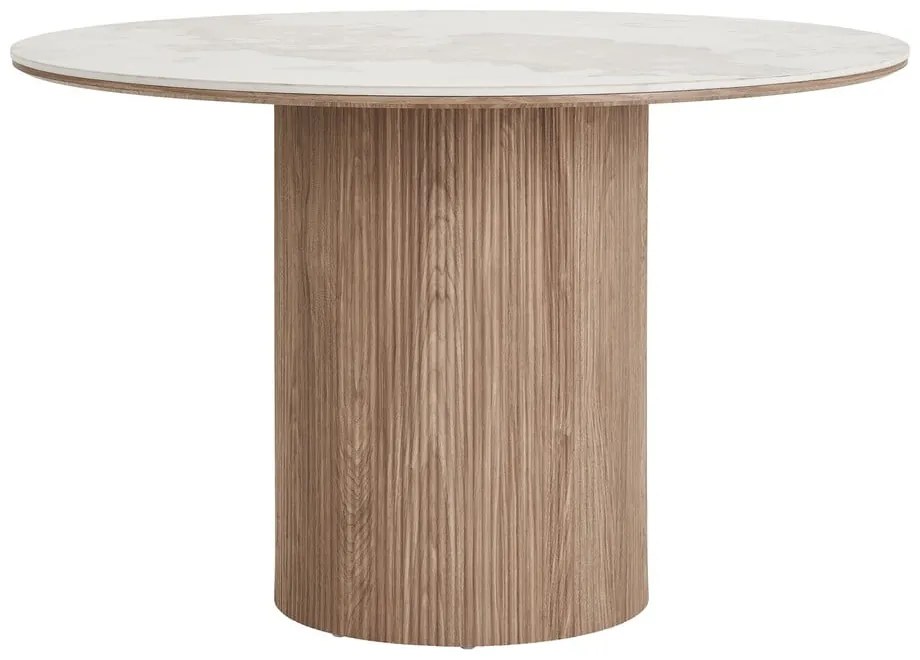 Kulatý jídelní stůl s deskou v dekoru mramoru ø 120 cm Athens – House Nordic