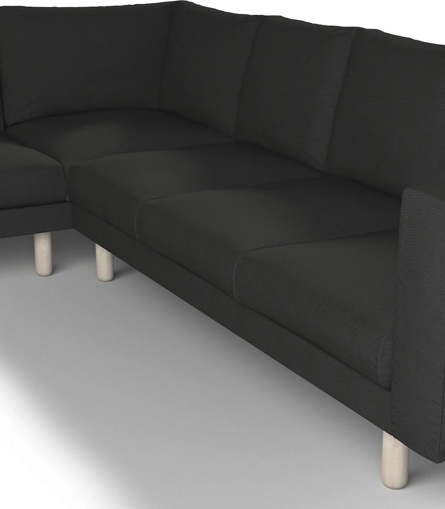 Potah na pohovku IKEA Norsborg rohová 5-místná barva černá látka pletený vzor