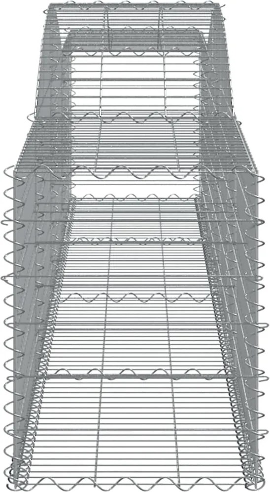 Klenuté gabionové koše 25 ks 400x50x60/80 cm pozinkované železo 3146981