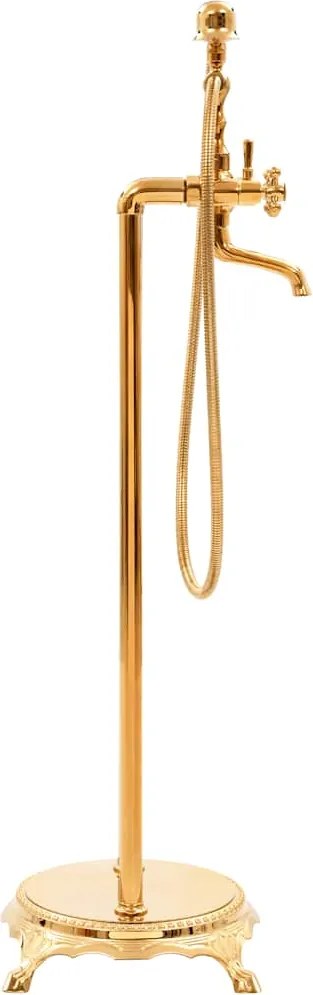 Volně stojící vanová baterie nerezová ocel 99,5 cm zlatá 145095