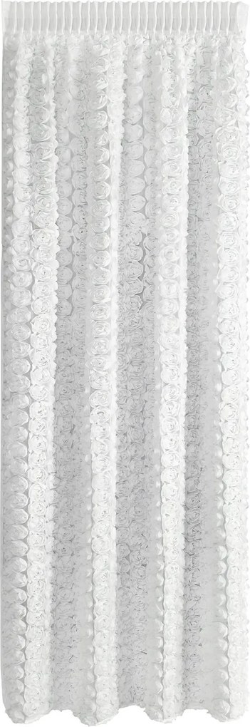 ZÁCLONA NA PÁSCE EVA MINGE ROSES6 140X270 CM BÍLÁ